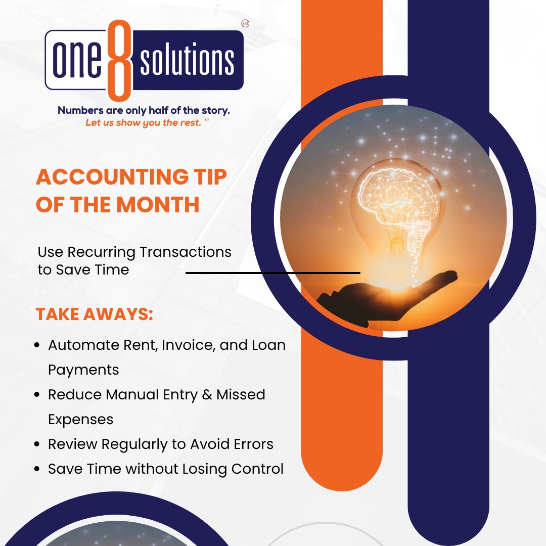 Accounting Tip of the Month: Use Recurring Transactions to Save Time ...